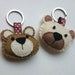 Felt Bear Keychain - Key Holder - Felt Animals - Etsy