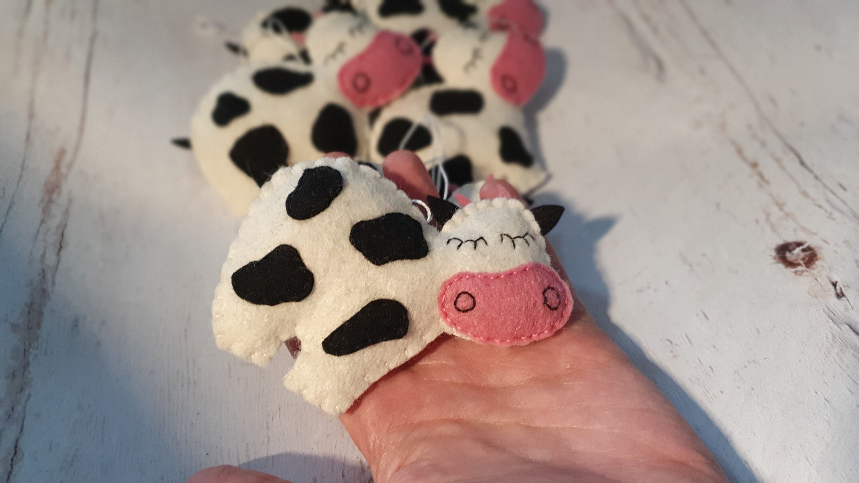 Felt Cow Ornament Farm Animals Wool Felt Cows | Etsy Canada