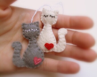 Small Felt Cat - Etsy