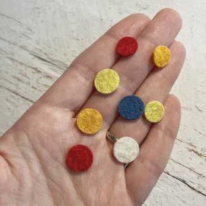 Mixed Mini Felt Circles Packs, Tiny Mix, Die Cut Craft Embellishments ...