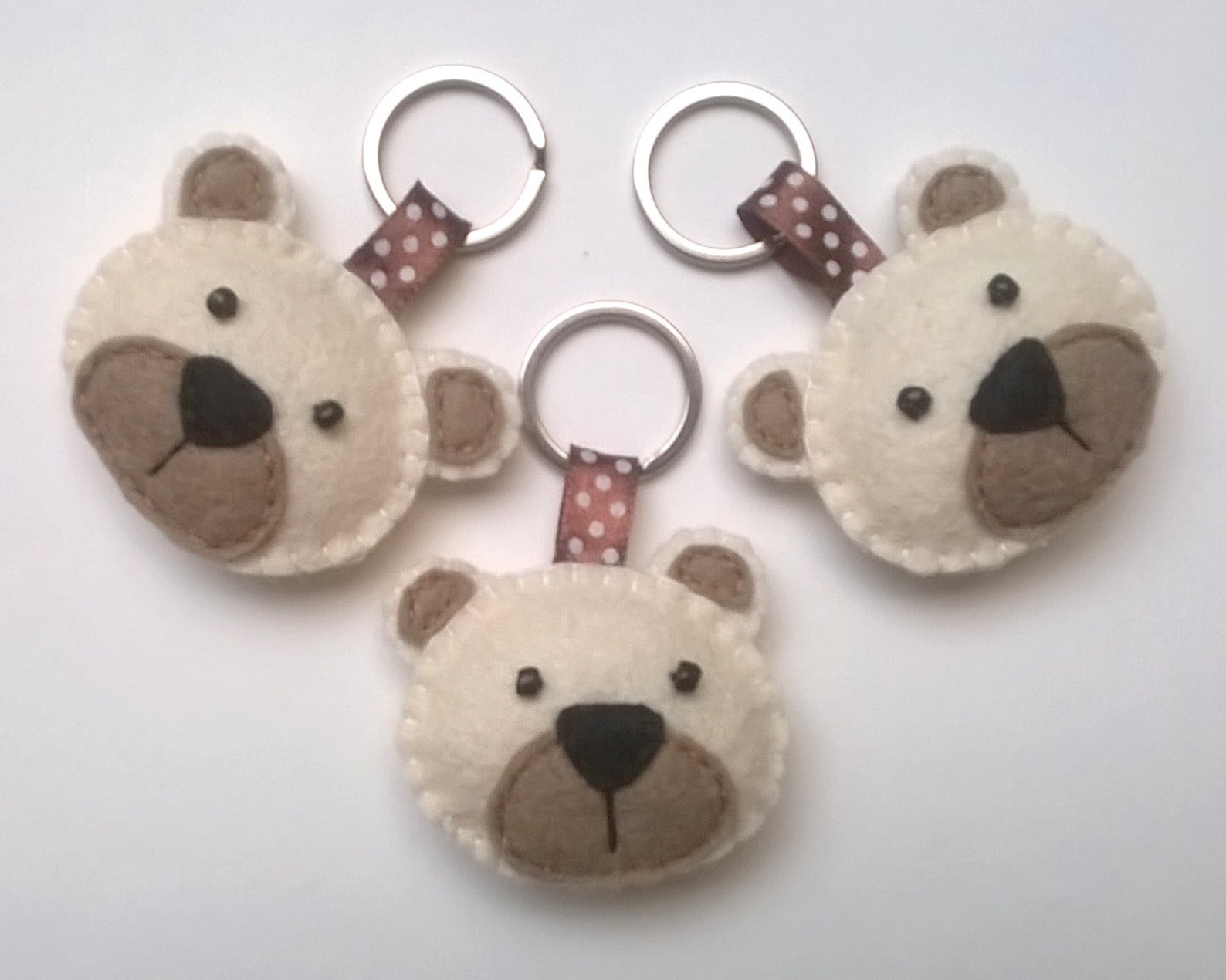 Felt Bear Keychain - Key Holder - Felt Animals - Etsy