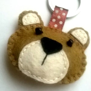 Felt Bear Keychain - Key Holder - Felt Animals - Etsy