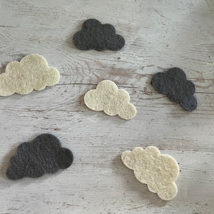 Felt Clouds Die-cut Pack, Felt Shape Mix, Wool Craft Embellishments - Etsy