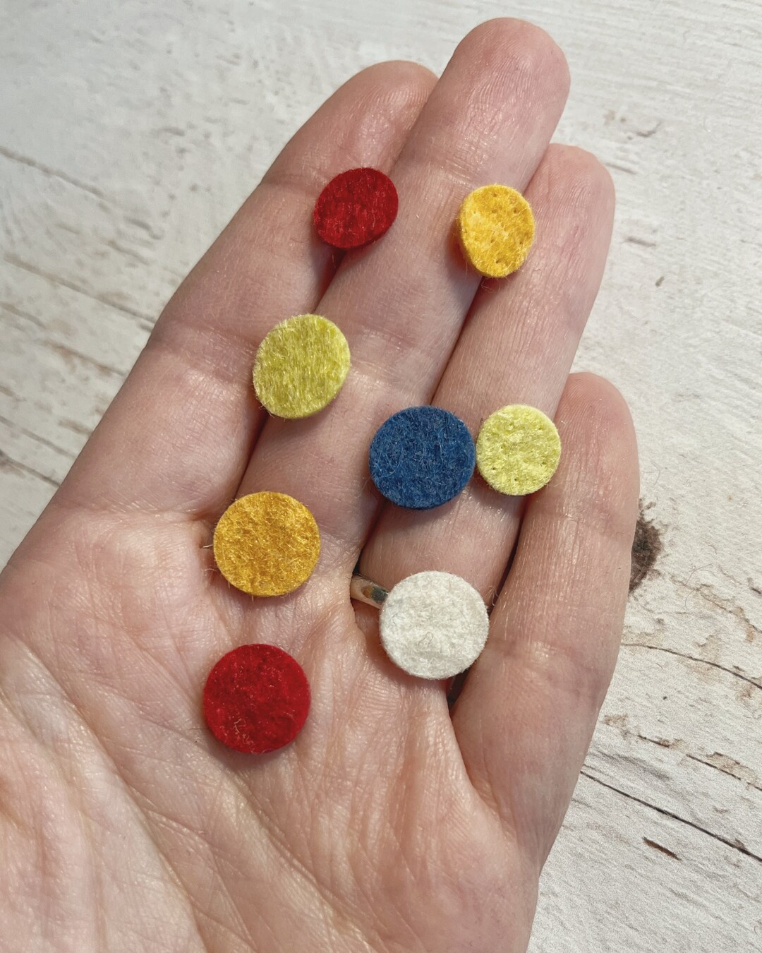 Mixed Mini Felt Circles Packs, Tiny Mix, Die Cut Craft Embellishments ...