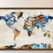 Large Map of the World for Office Wall, World Map With Cities, Hanging ...