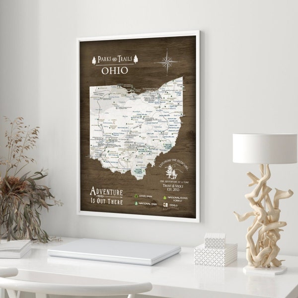 Ohio State Parks Map Svg - Etsy