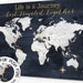 World Map Gift, Personalized Text, Customized Anniversary Gift for ...