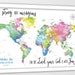 Christian World Map With Scripture, Be Strong and Courageous, Any ...