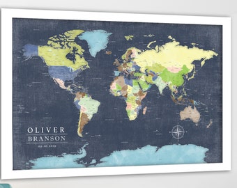 World Map for Teens - Etsy