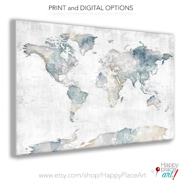 Distressed Map - Etsy