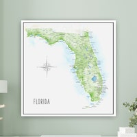 Framed Map - Etsy