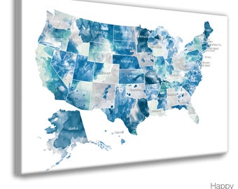 USA map instant Download 8x10 or 11x14in. Printable US | Etsy