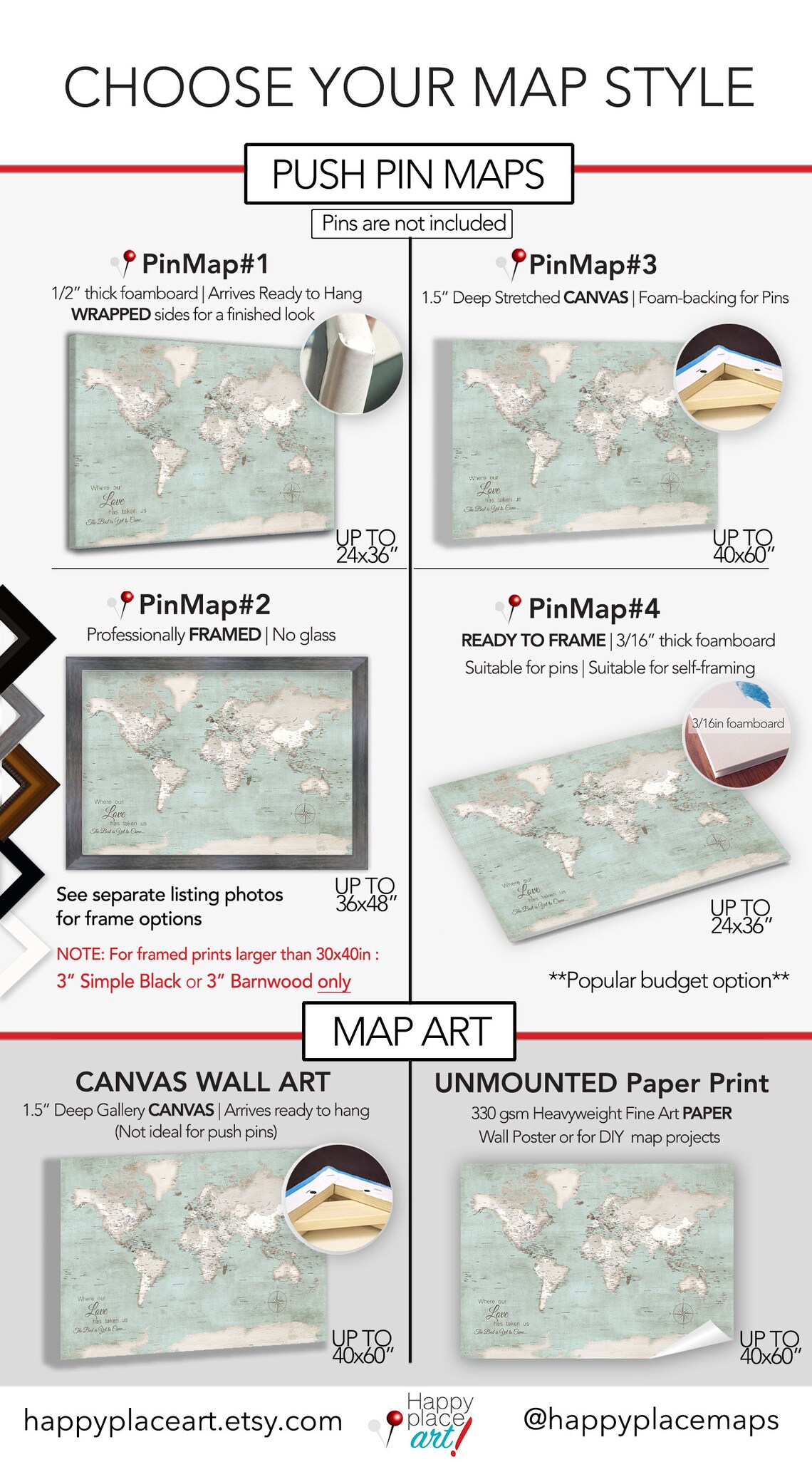 Vintage Style Modern Map USA States on World Map Distressed | Etsy