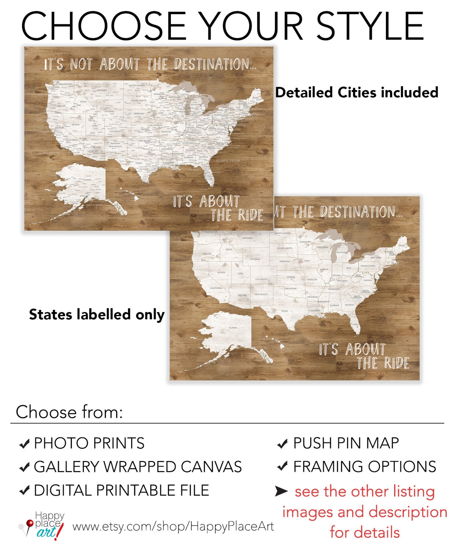 Adventure Awaits Adventure Map Personalised Text USA Map | Etsy