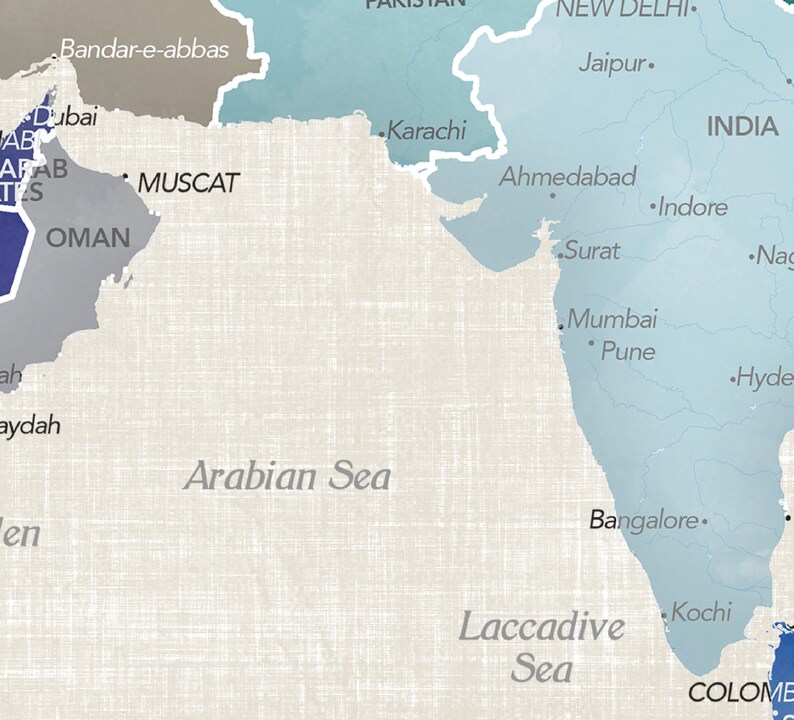 World Map With Legend. Gift for Boyfriend With or Without - Etsy