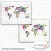 Funky World Map, Pink and Purple World Map. Bright Color World Map ...