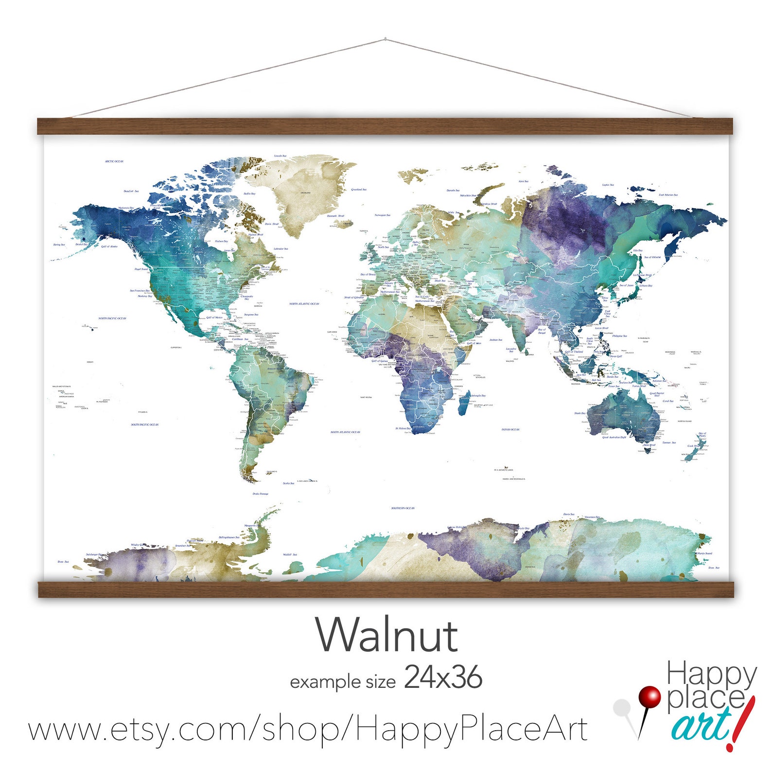 Large Office Wall Map Female Boss Gift Executive Wall Art - Etsy Canada