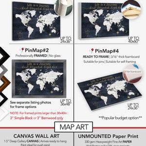 World Map Gift, Personalized Text, Customized Anniversary Gift for ...