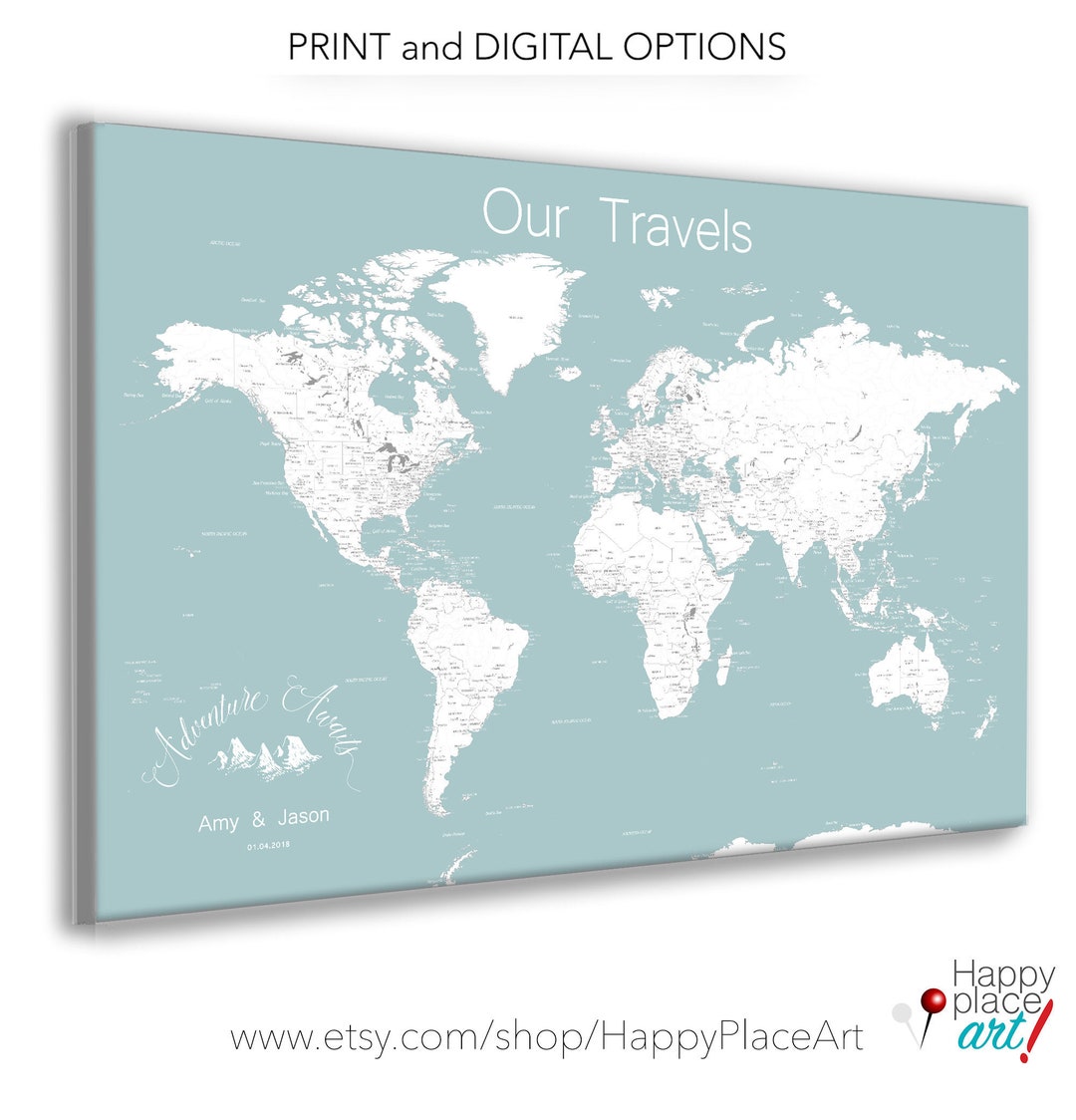 Very Detailed Large World Map. Large World Travel Map, Oversized Map of ...