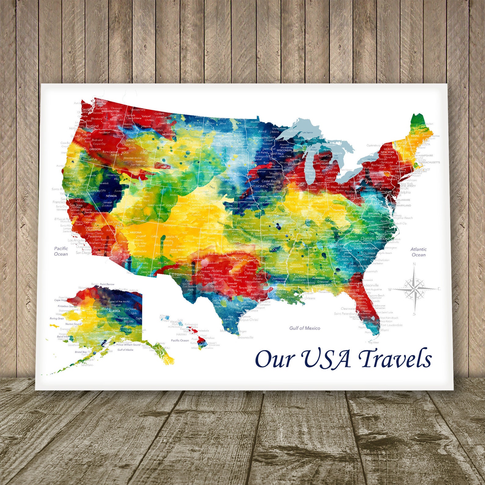 detailed-city-and-state-names-on-map-of-usa-for-push-pins-usa-etsy