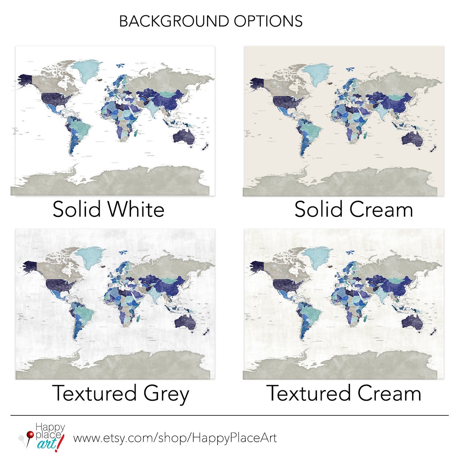 World Map Wall Art Foam Pin Board Map Canvas or Poster. Use Pins to ...