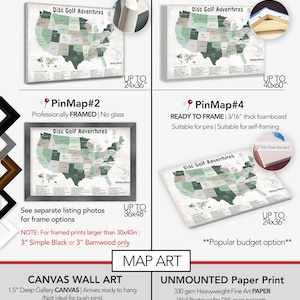 Map of Disc Golf Course Locations in USA, Disc Golfer Gift ...