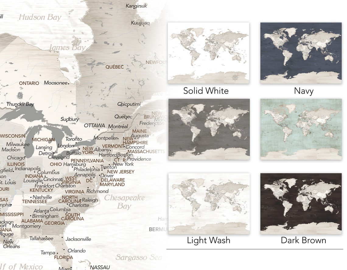 Our Adventures, World Map, Map for Couple Who Love Traveling. Wedding ...
