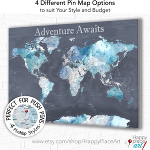 World Map, Muted Tones, Large World Map, Map With Cities, City Labels ...