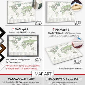 Push Pin Map of World Top 100 Golf Courses, Anniversary Gift for Wife ...