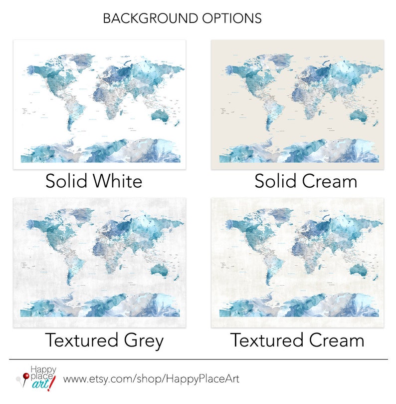 Soft Color Print Highly Detailed Map Cities and State Names | Etsy