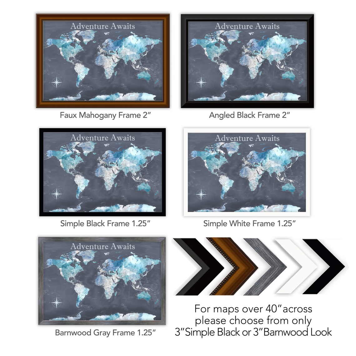 World Map Muted Tones Large World Map Map With Cities City - Etsy