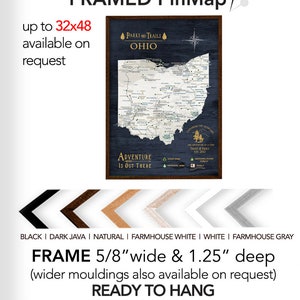 Push Pin Map of State of Ohio Map, Personalized Map With Ohio State ...