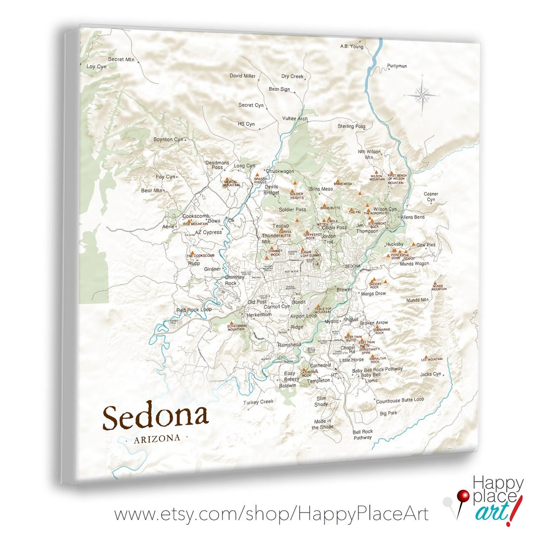 Sedona Map, Arizona Adventures Outdoor in Arizona, Hiking Trails and ...