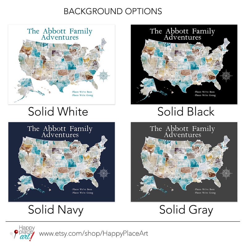 Gift for Boss Moving Away or Retirement Gift Map of USA Map - Etsy