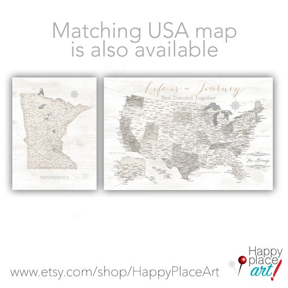 Detailed Map Minnesota