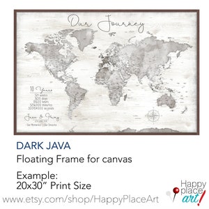 Cotton Push Pin World Map Canvas Rustic Home Decor 2 Year - Etsy