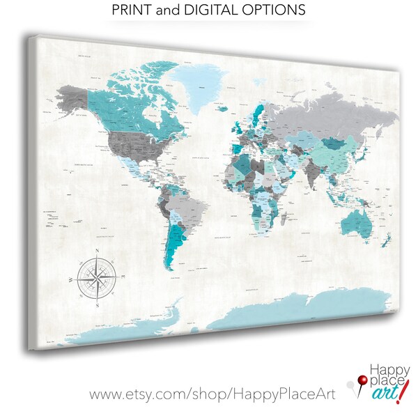 World Map With Foam Board - Etsy