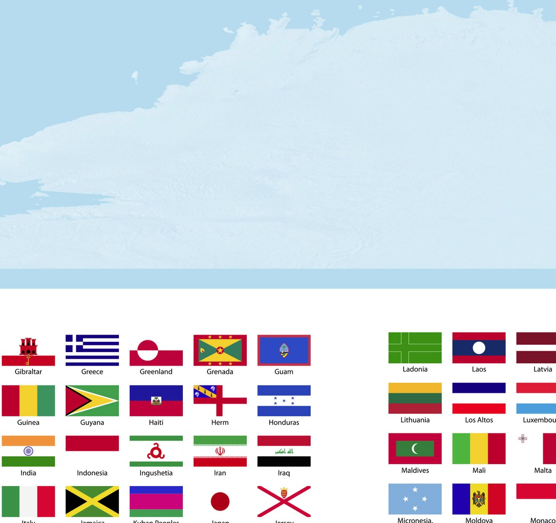 Detailed World Map With City Labels Map With Flags World Map | Etsy