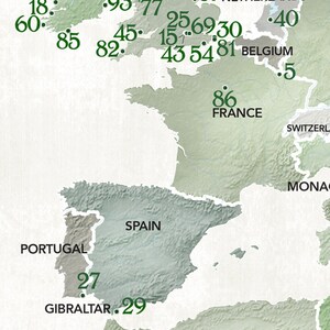 World's Top 200 Golf Courses Push Pin Map, Top 100 USA Courses & 100 ...