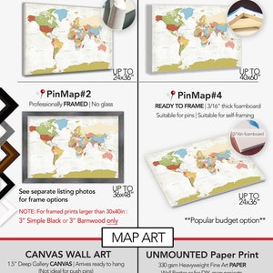 Large World Map, Modern Detailed Map Art, Political Country Borders ...