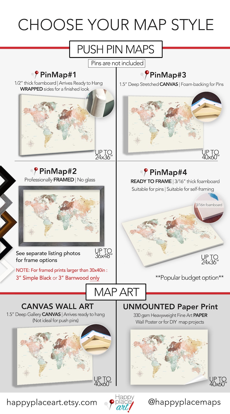 Romantic Personalized World Map Print Customize the Message - Etsy