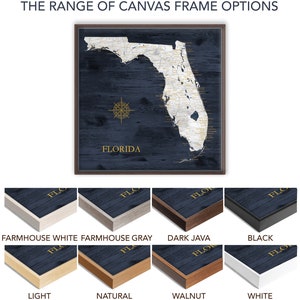 Florida Map, Push Pin Map, Detailed FL State, Canvas Map of Florida ...