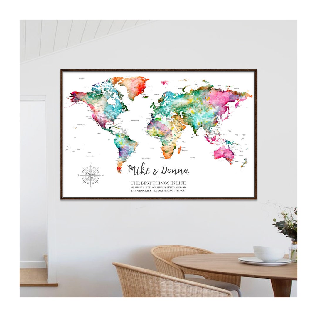 Push Pin Maps, Adventure Awaits, Push Pin Travel Map, Pin Board Map ...