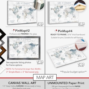 Life is a Journey Best Traveled Together, World Map for Adventure Push ...