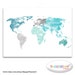 Large World Map Print Aqua Turquoise and Green Watercolor - Etsy