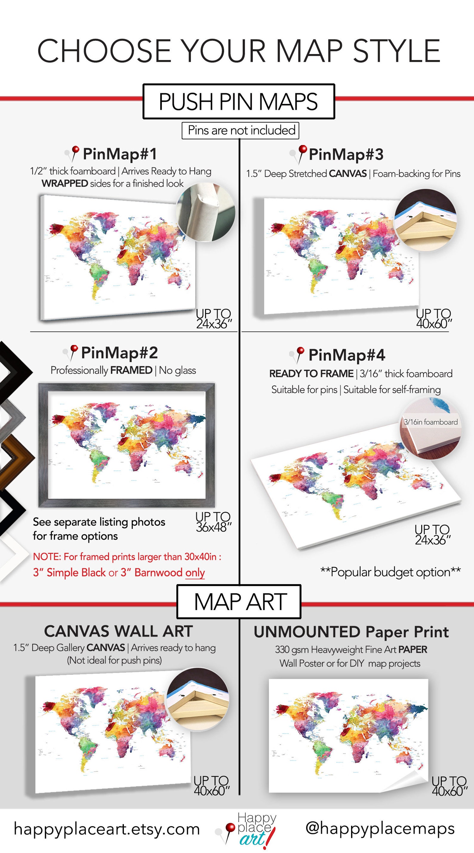 Adventure Awaits World Map, Push Pin World Map, Watercolor World Map ...