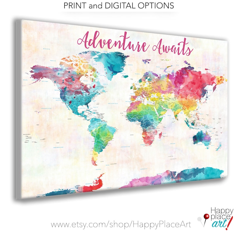 Colorful Map - Etsy