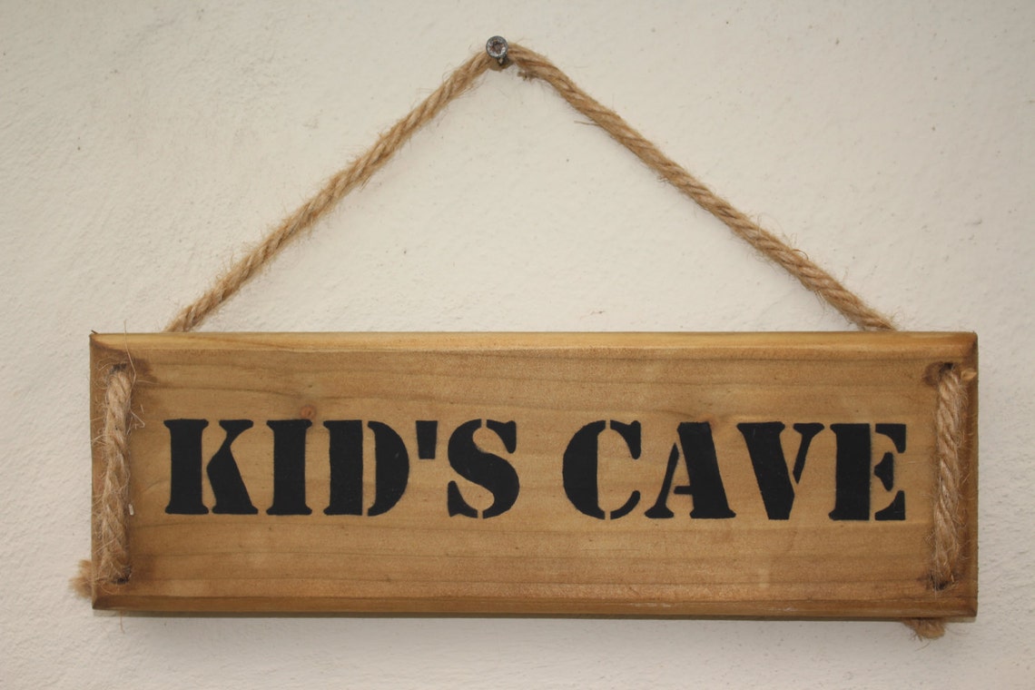 Kid's Cave Plaque Kid's Cave Sign Wooden Plaque - Etsy