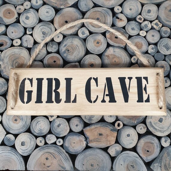 Girl Cave Plaque Girl Cave Sign Wooden Sign | Etsy