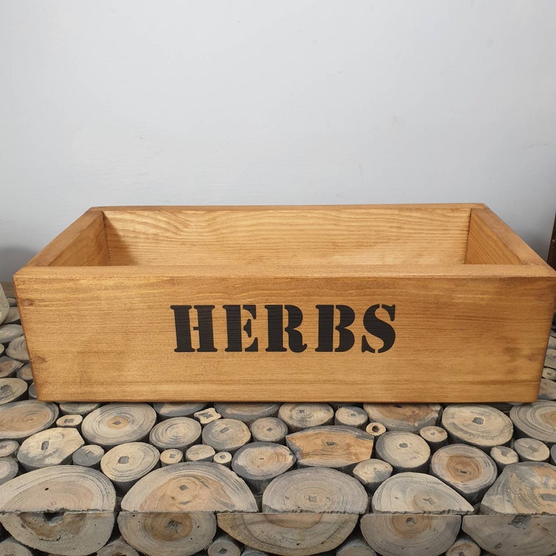 Rustic Herb Box Wooden Herb Box | Etsy